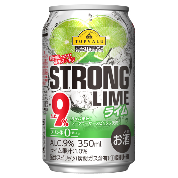 Rượu TOPVALU Vị Chanh Strong Lime Chu-Hi 350ml