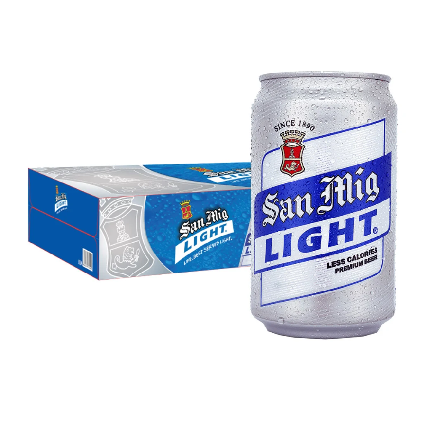 Thùng 24 lon bia San Miguel Light 5% lon 330ml - AEONESHOP