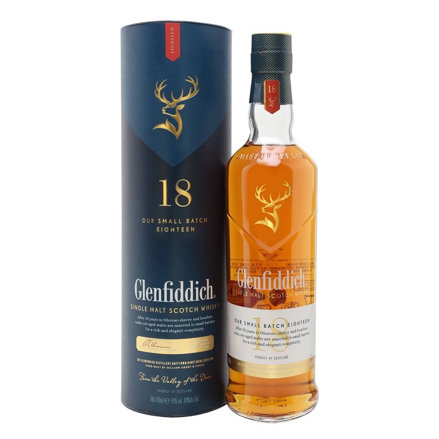 Rượu Whisky Glenfiddich Single Malt 18Y 70CL 40% 900g