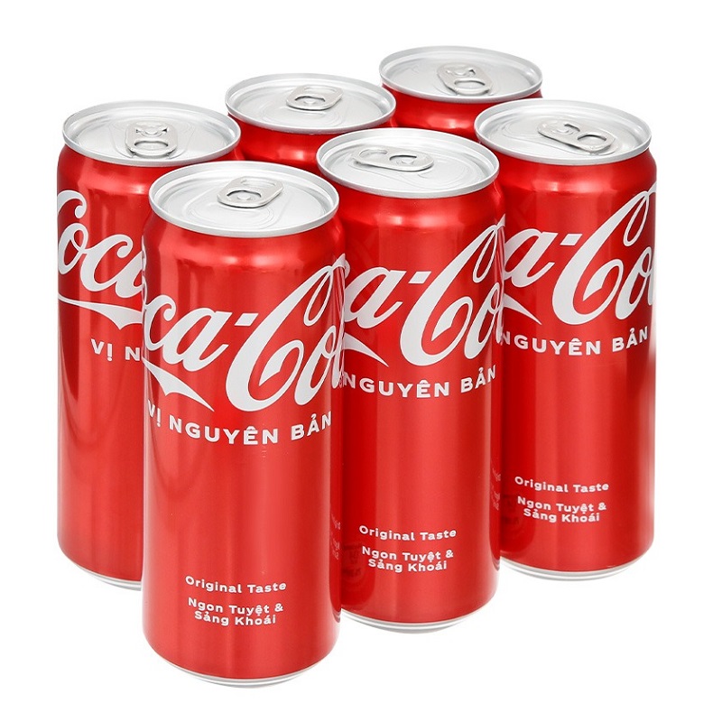 Lốc 6 Lon Nước Giải Khát Coca Cola 320ml x 6 Lon