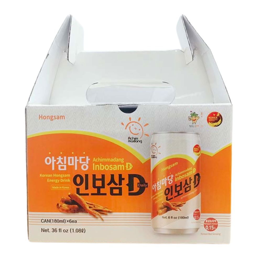 Lốc 6 Lon Nước Tăng Lực Achimmadang Hồng Sâm Inbosam D 6 x 180ml