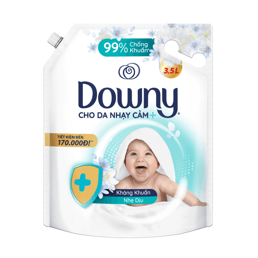 Nước Xả Downy Kháng Khuẩn Dịu Nhẹ 3.5L