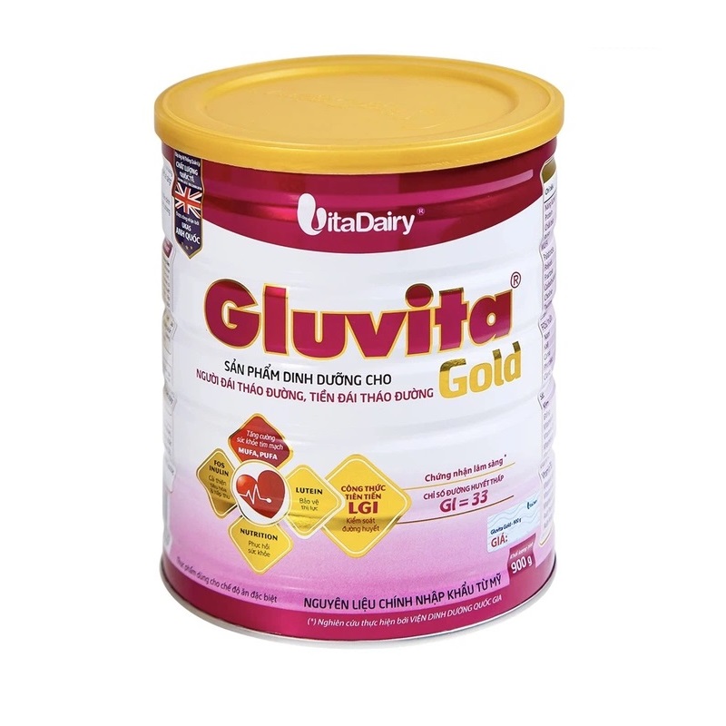 Sữa Bột Vitadairy Gluvita Gold 900g