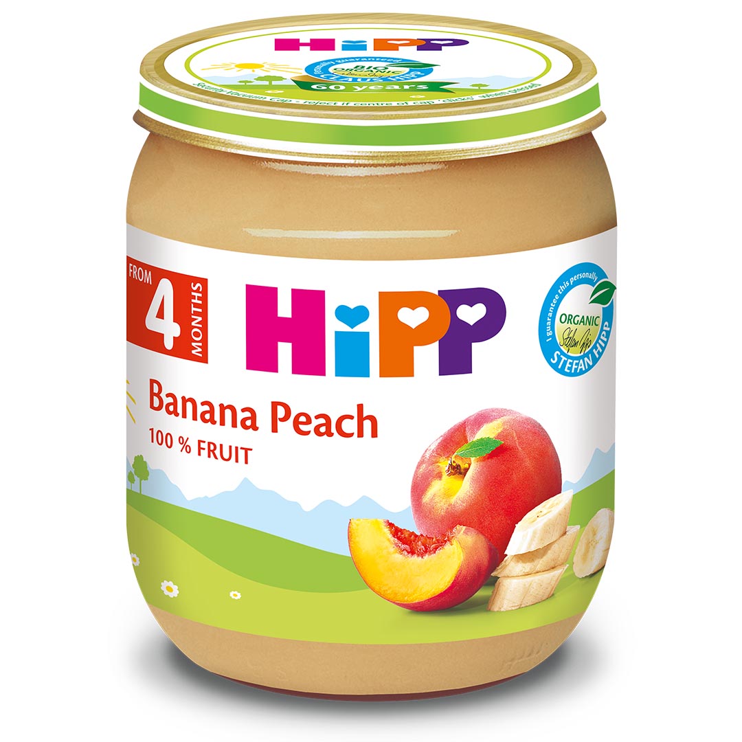 Dinh Dưỡng Hipp Đóng Lọ Vị Đào Chuối 125g