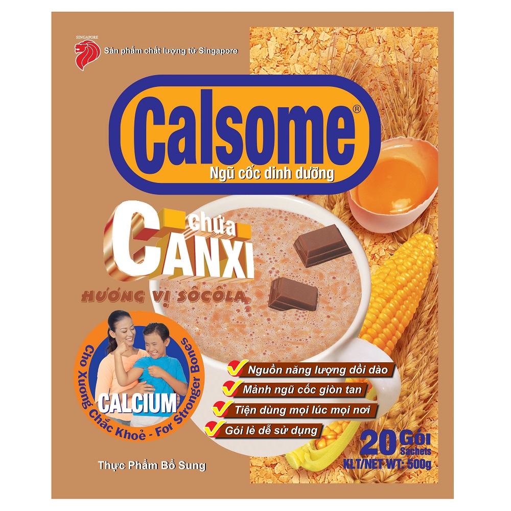 Bột Ngũ Cốc Dinh Dưỡng Calsome Hương Socola 20 x 25g