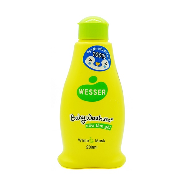 Sữa Tắm Gội Em Bé Wesser 2 Trong 1 Angel Hương Cỏ Xạ Hương Màu Xanh Lá ...