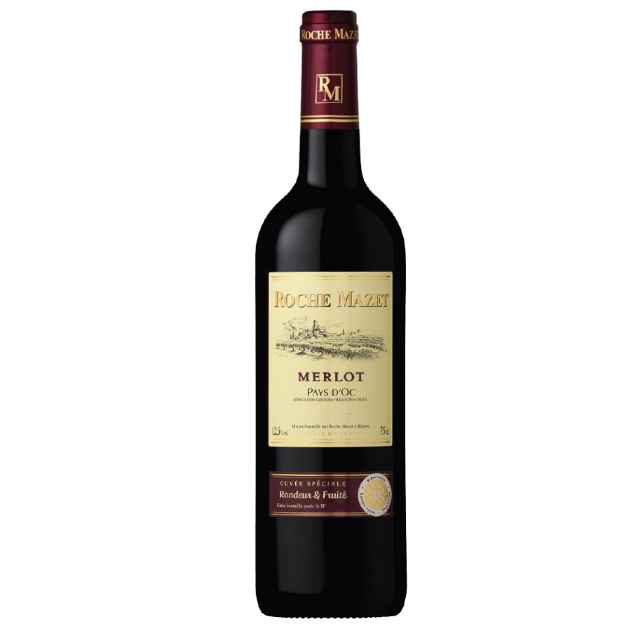 Vang Đỏ Pháp Roche Mazet Merlot Rouge Pays D'oc 750ml