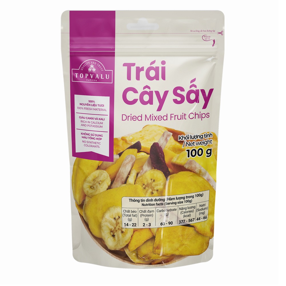 Trái Cây Sấy Topvalu 100g