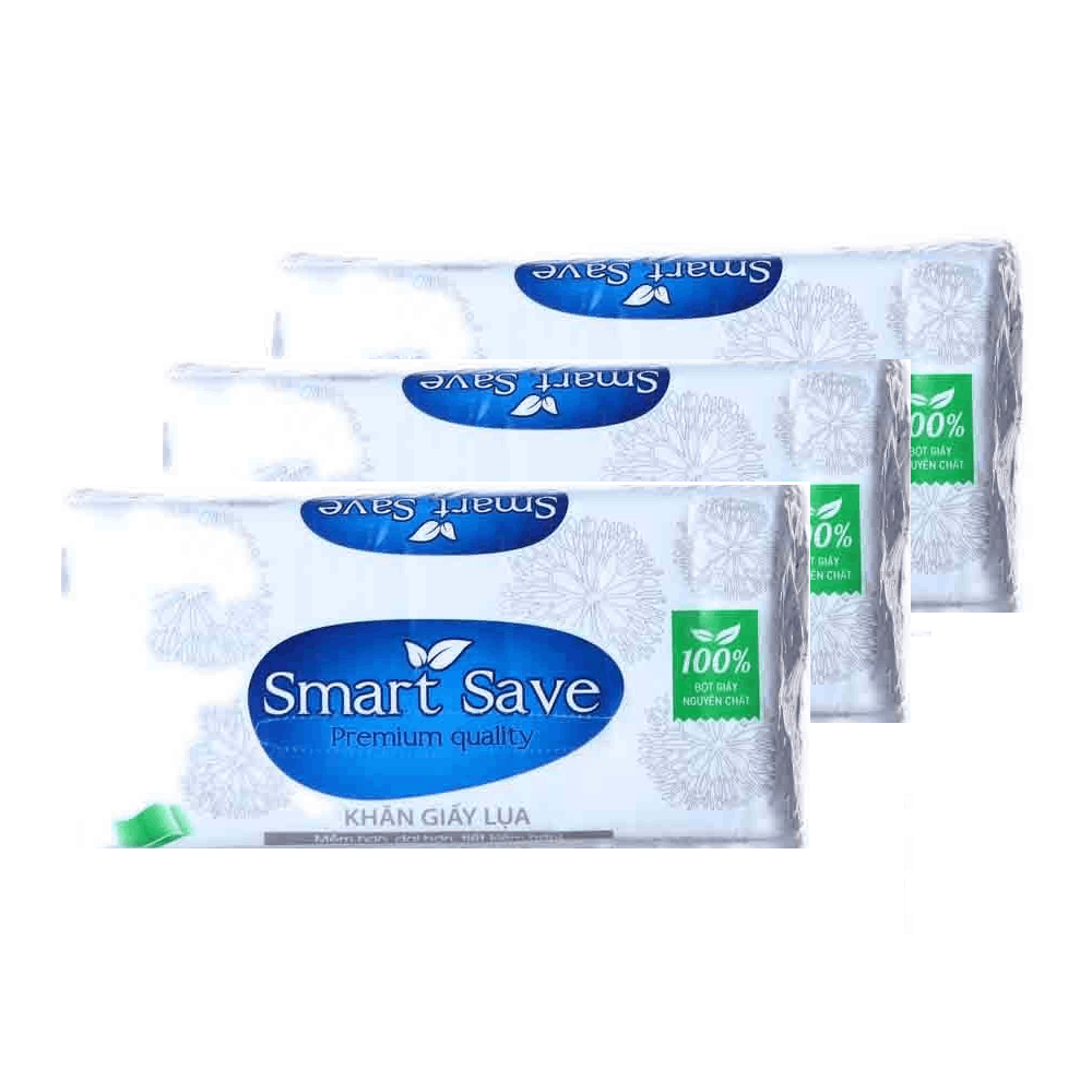 Lô 3 Khăn Giấy Rút Smart Save 2 Lớp 280 Tờ