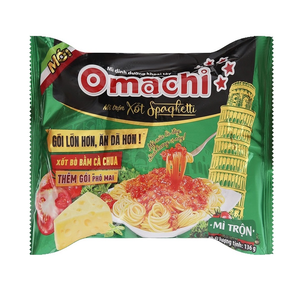 Mì Trộn Omachi Xốt Spaghetti 136g