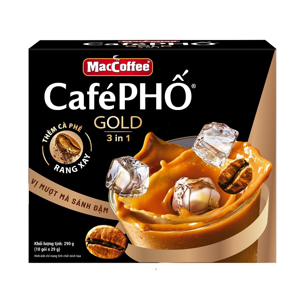 Cà Phê Sữa Hòa Tan Maccoffee Cafe Phố Gold 29g x 30