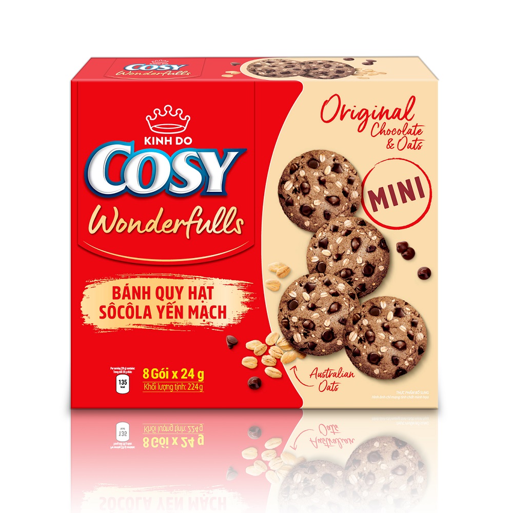 Bánh Quy Cosy Wonderfull Hạt Socola Yến Mạch 224g