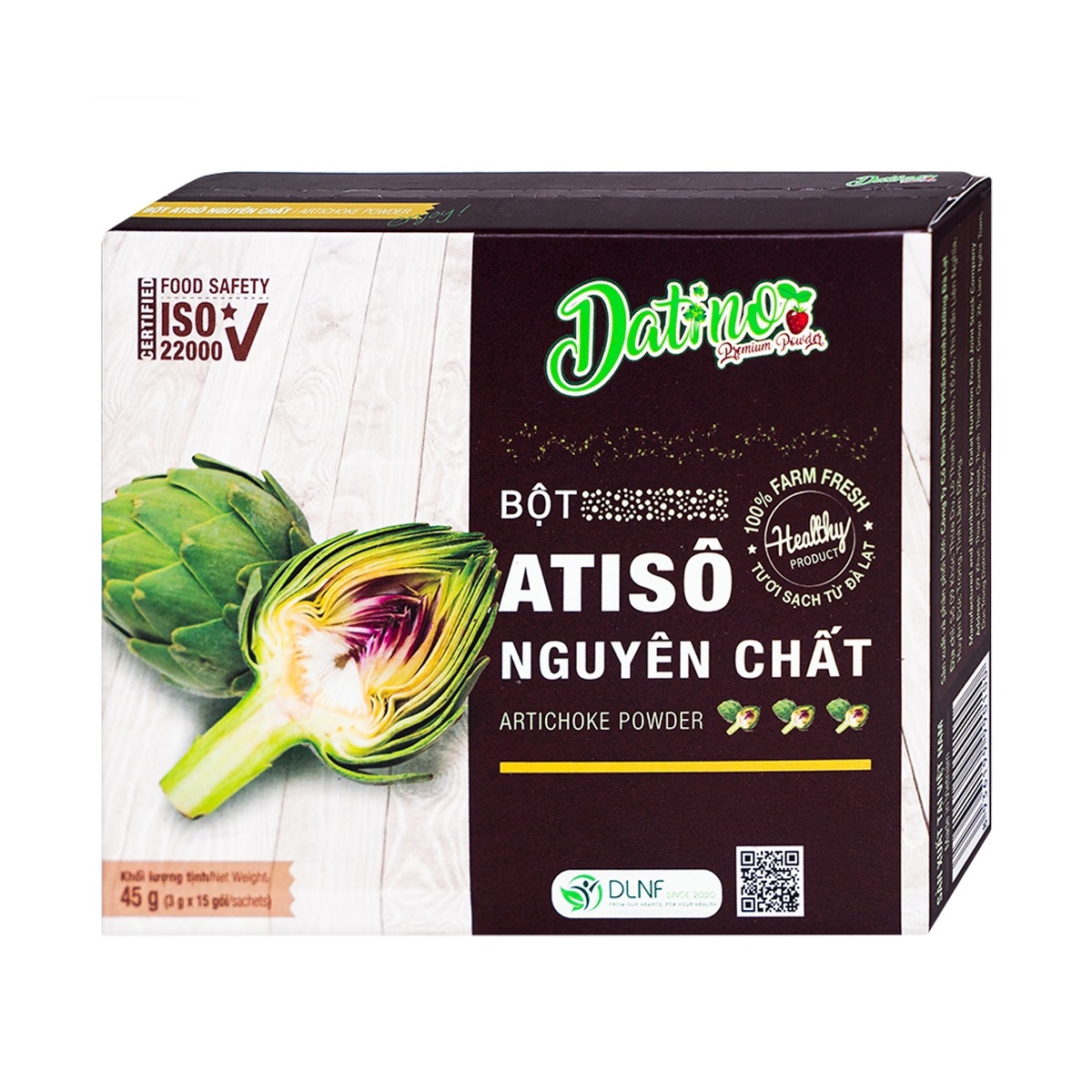 Bột Atisô Nguyên Chất Datino 15 Gói x3g