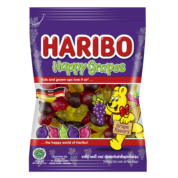 Kẹo Dẻo Happy Grapes Haribo 80g
