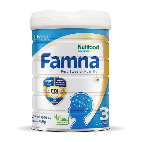 Sữa Bột Nutifood Famna Số 3 Cho Bé 1-2 Tuổi 850g
