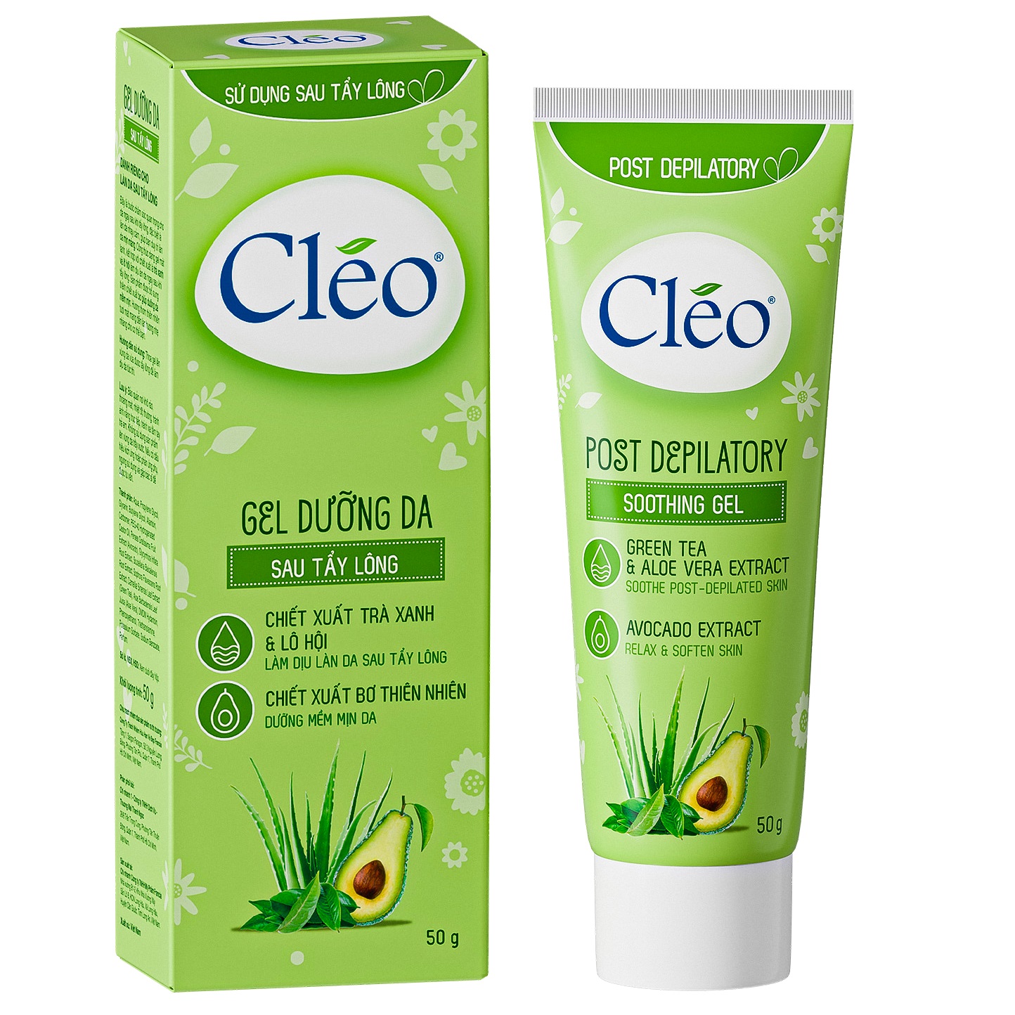 Gel Dưỡng Da Sau Tẩy Lông Cléo 50g