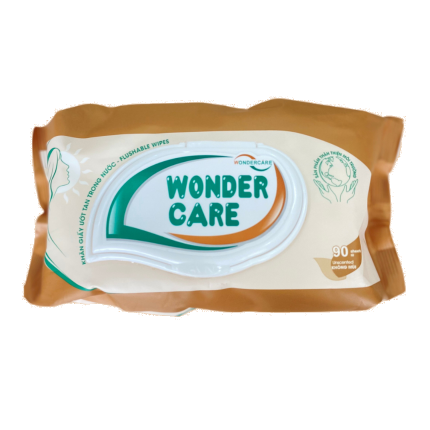 Khăn Ướt We Care Wonder Care Không Mùi 90 Tờ