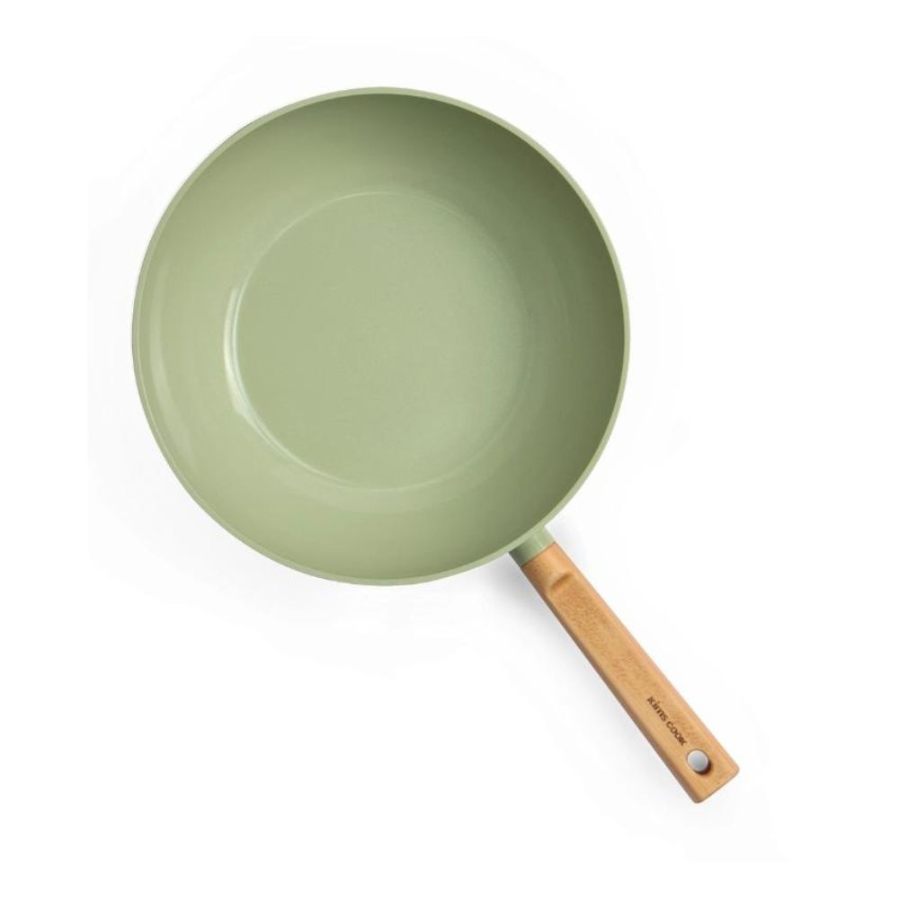 Chảo Sâu Lòng Odyssey Chống Dính Ceramic Kims Cook Tay Cầm Gỗ 24cm