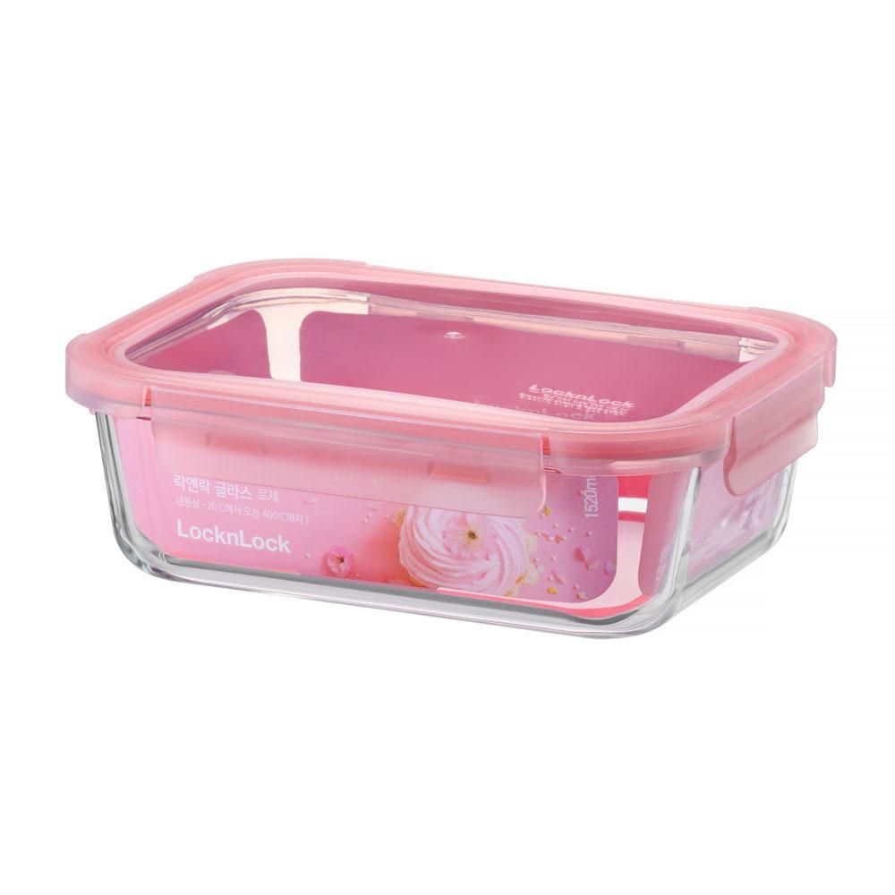 Hộp Thủy Tinh Chữ Nhật LocknLock Rose LLG404 1520ml