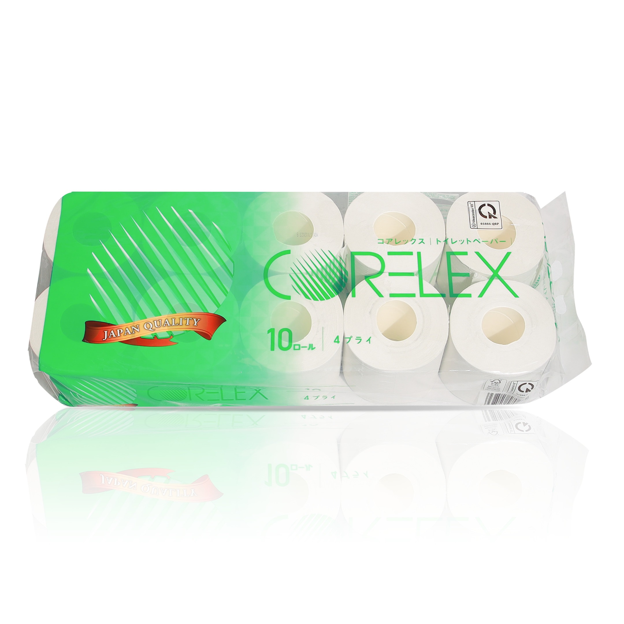 Giấy Vệ Sinh Có Lõi Corelex 10 Cuộn 4 Lớp