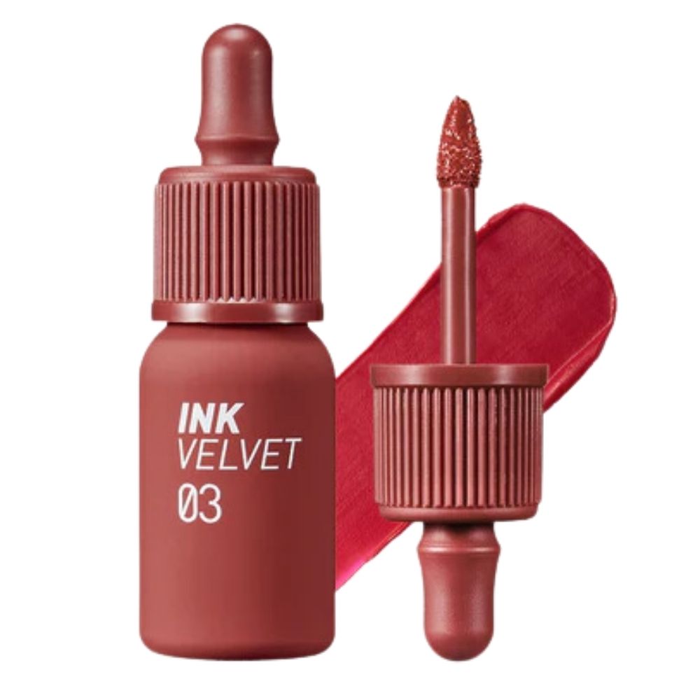 Son Kem Ink Velvet Peripera Màu Đỏ Gạch Pha Hồng #03 Red Only 4g