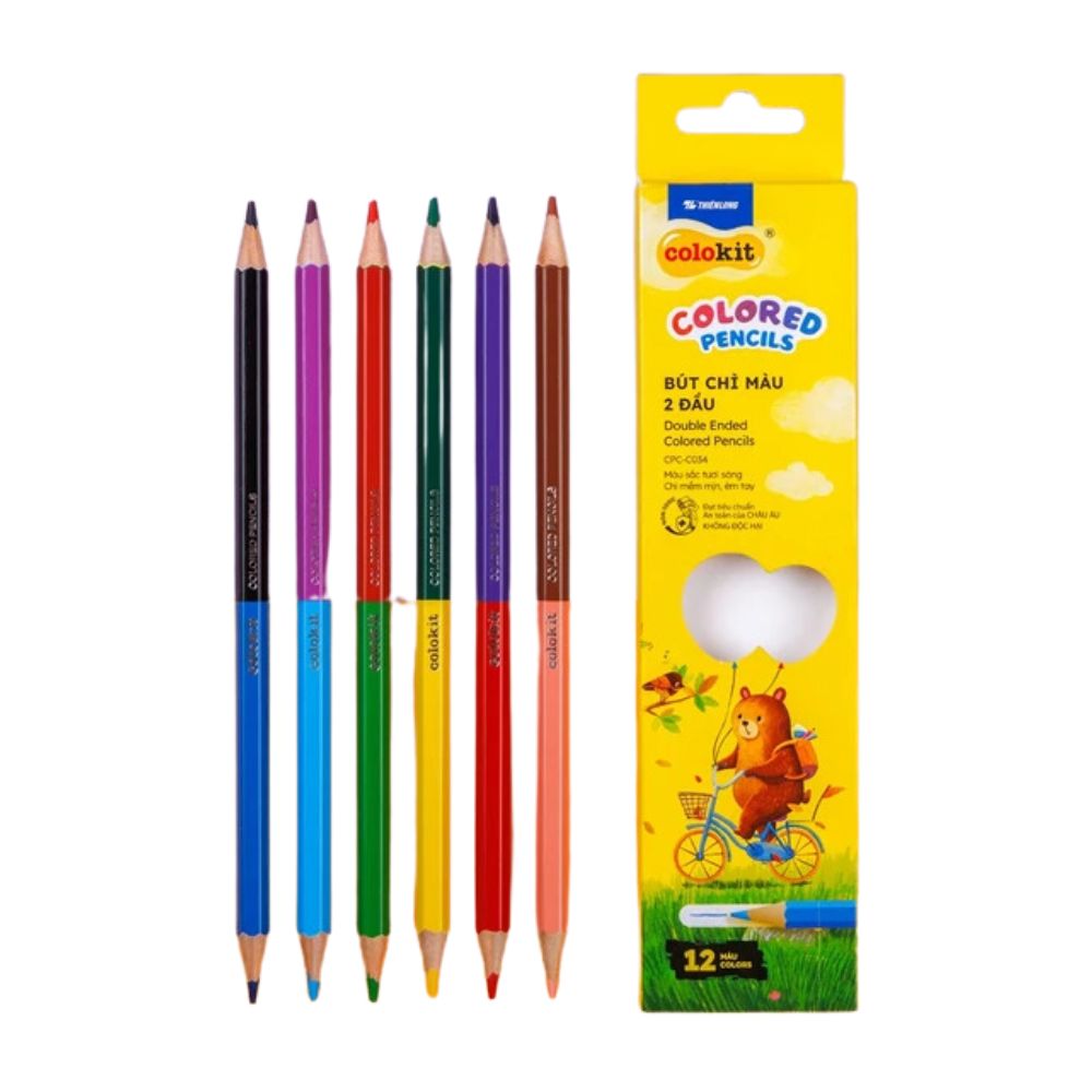 Bút Chì Màu Hai Đầu Thiên Long Colokit CPC-C034 12 Màu