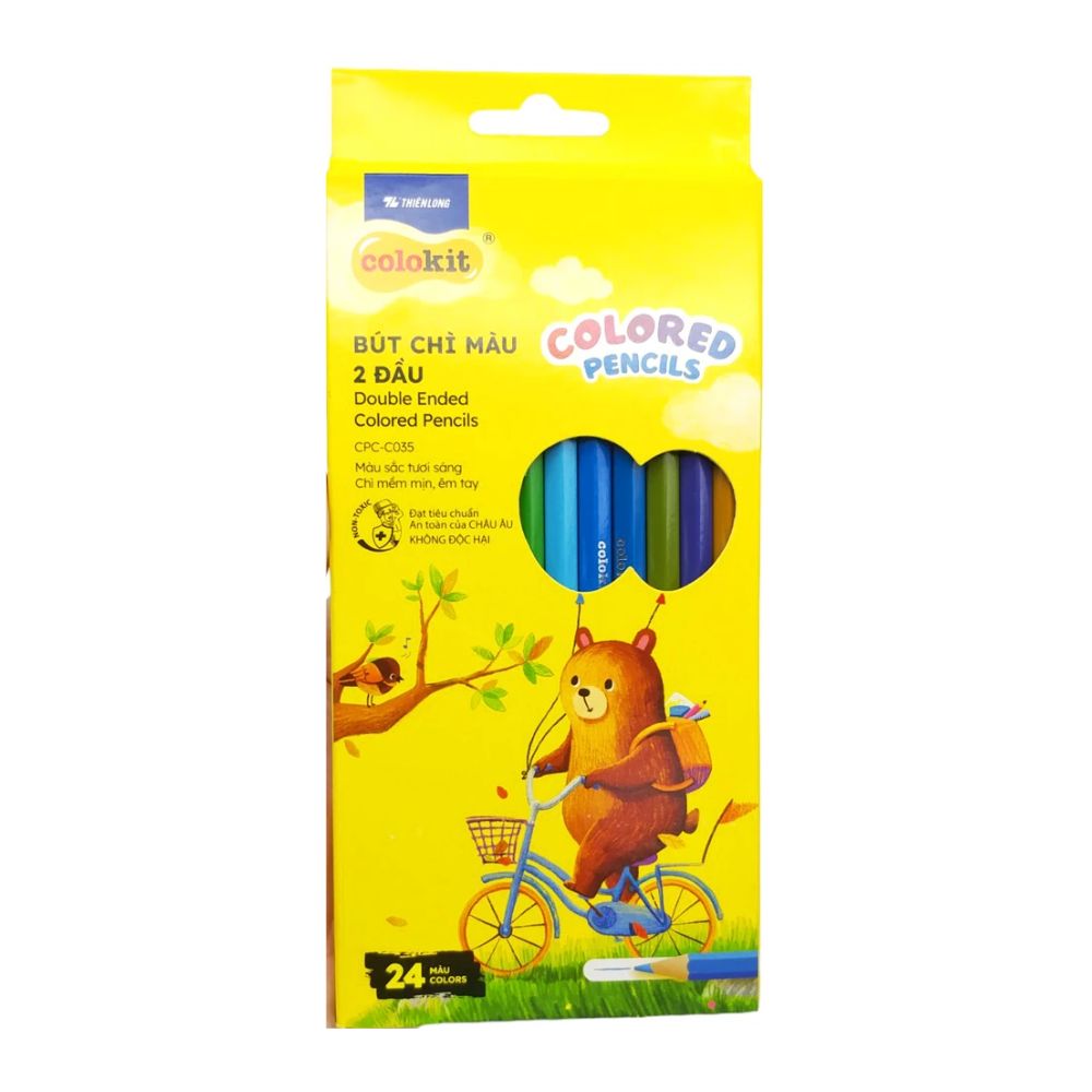 Bút Chì Màu Hai Đầu Thiên Long Colokit CPC-C035 24 Màu