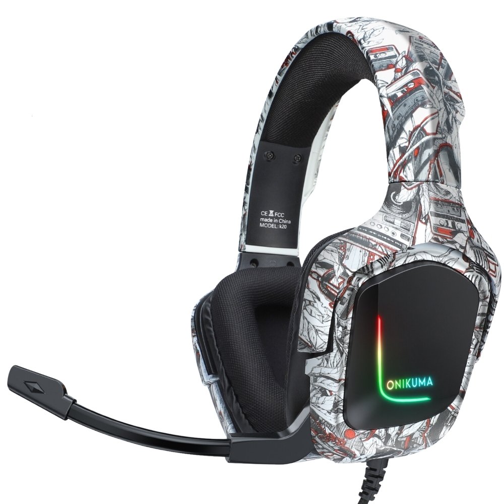 Tai Nghe Chơi Game Chuyên Nghiệp Onikuma K20 RGB Màu Xám Camo