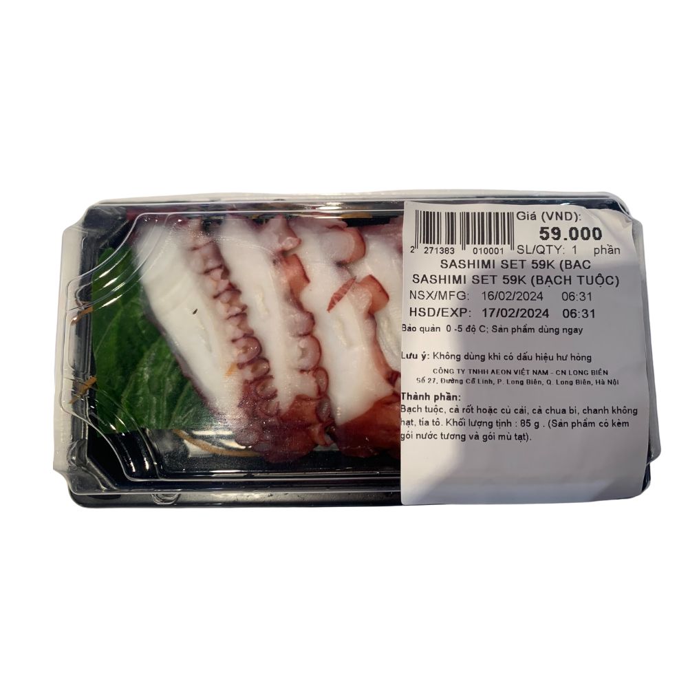 Sashimi Bạch Tuộc Set 85g