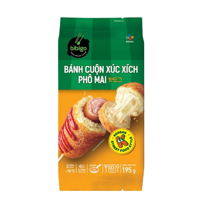 Bánh Cuộn Xúc Xích Phô Mai Oyha Bibigo 195g