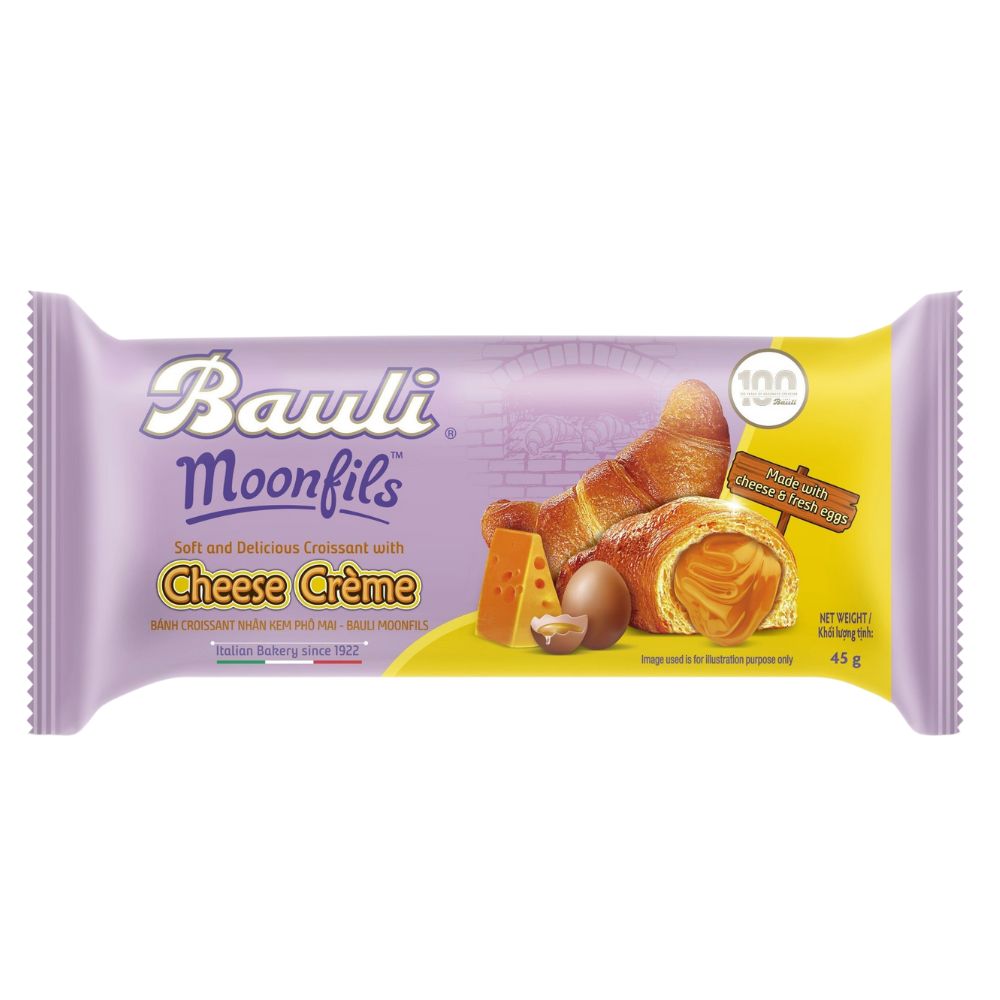Bánh Croissant Nhân Kem Phô Mai Bauli Moonfils 45g