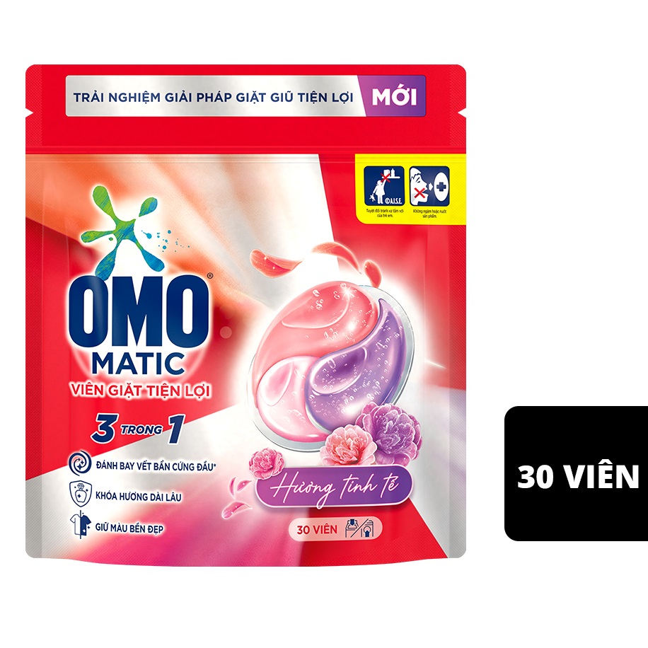 Viên Giặt Omo 3in1 Hương Tinh Tế 30 Viên