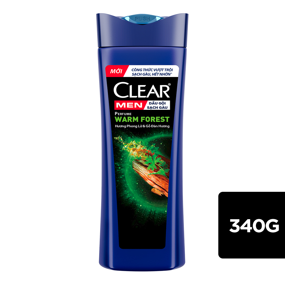 Dầu Gội Clear Men Nước Hoa Sạch Gàu Perfume Warm Forest 340g