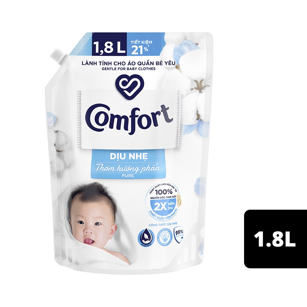 Nước Xả Vải Comfort Em Bé Cho Da Nhạy Cảm 1.8L