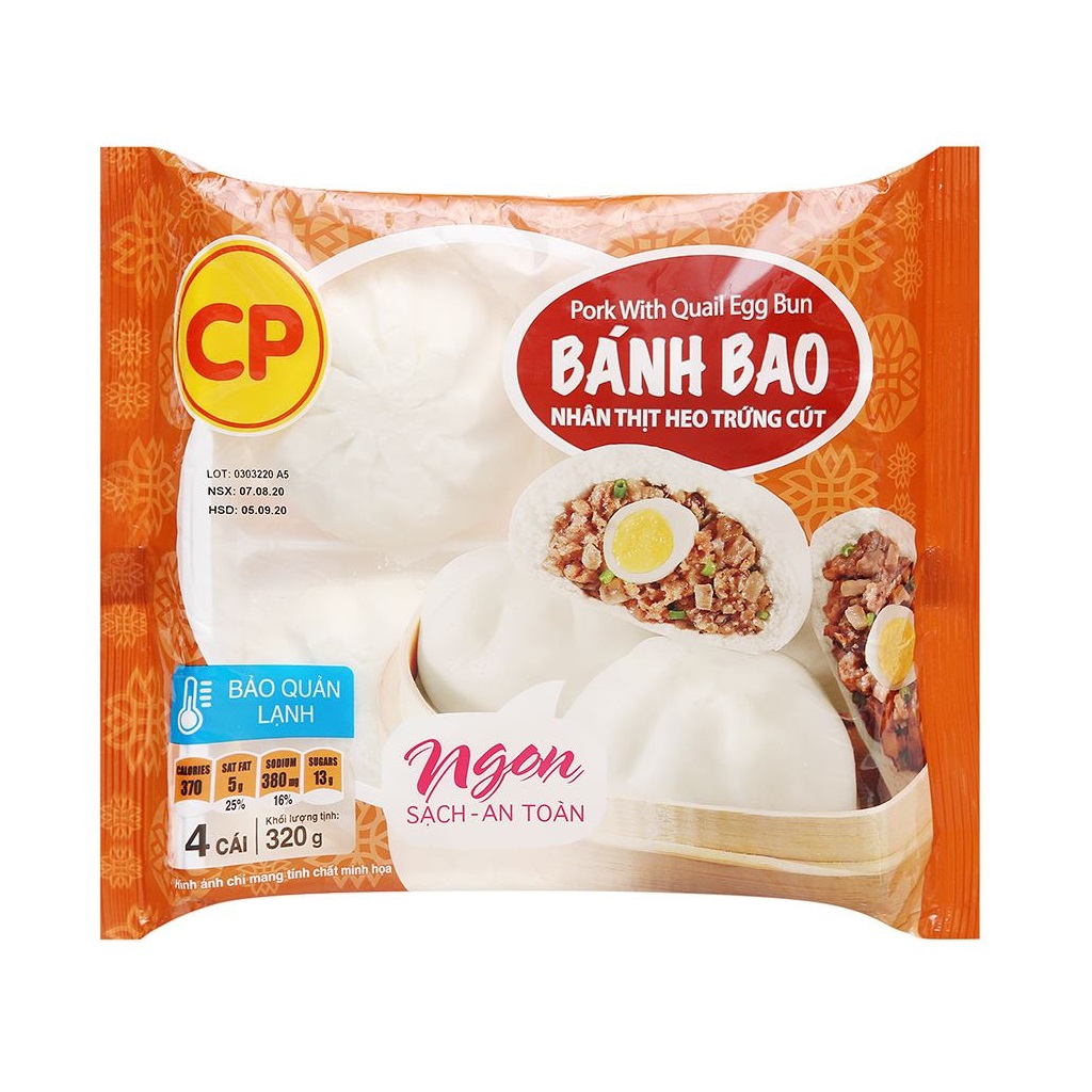 Bánh Bao Nhân Trứng Cút CP 320g