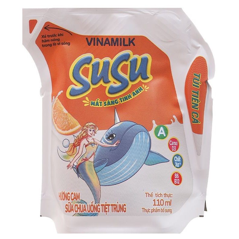 Sữa chua uống Vinamilk Susu hương cam túi 110ml giá tốt