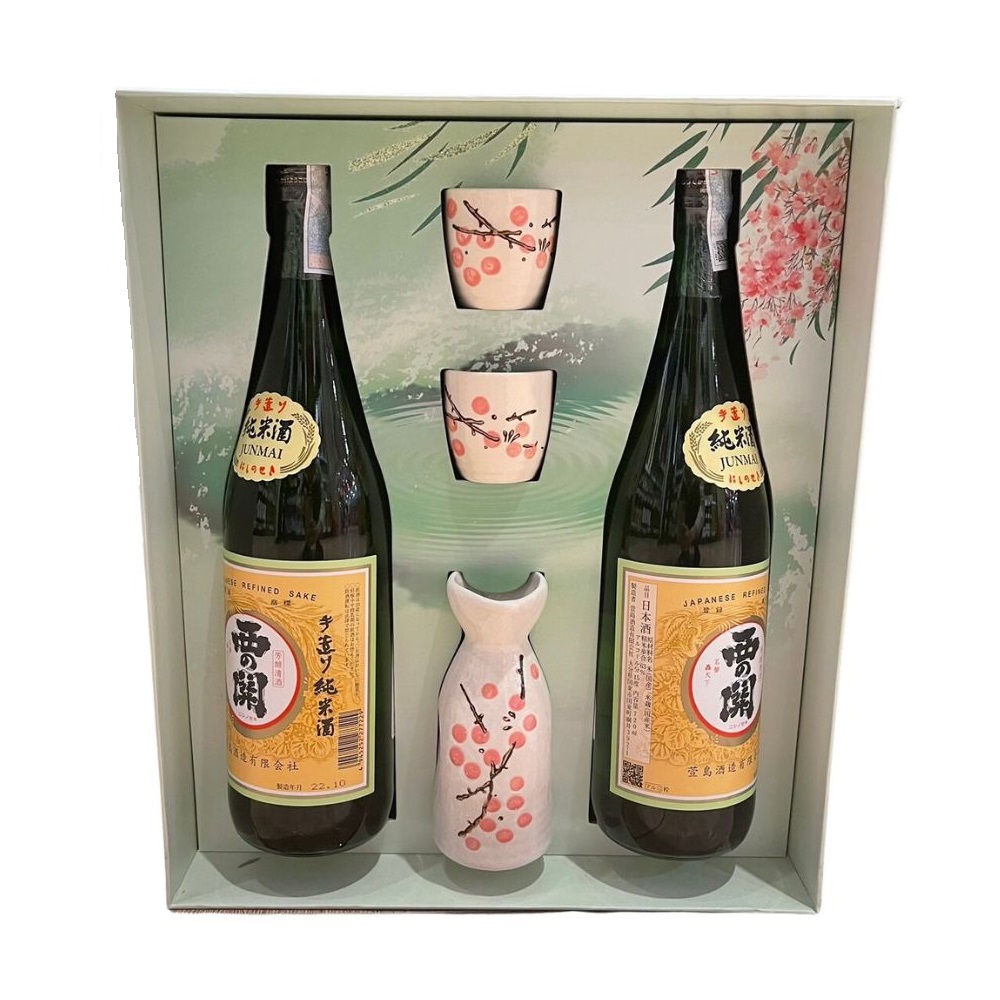 Hộp Quà Rượu Sake Nishinoseki Junmaishu 720ml