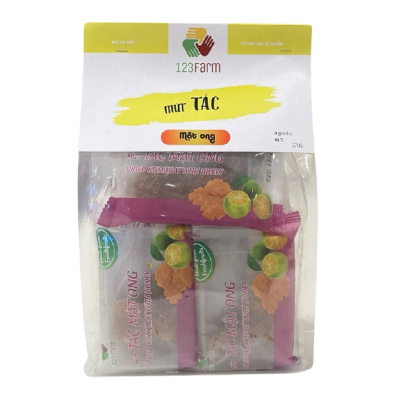 Mứt Tắc Mật Ong 123Farm 270g