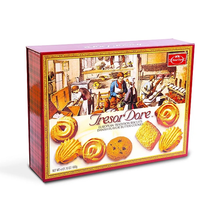 Bánh Cookie Tresor Dore Hộp Chữ Nhật 600g