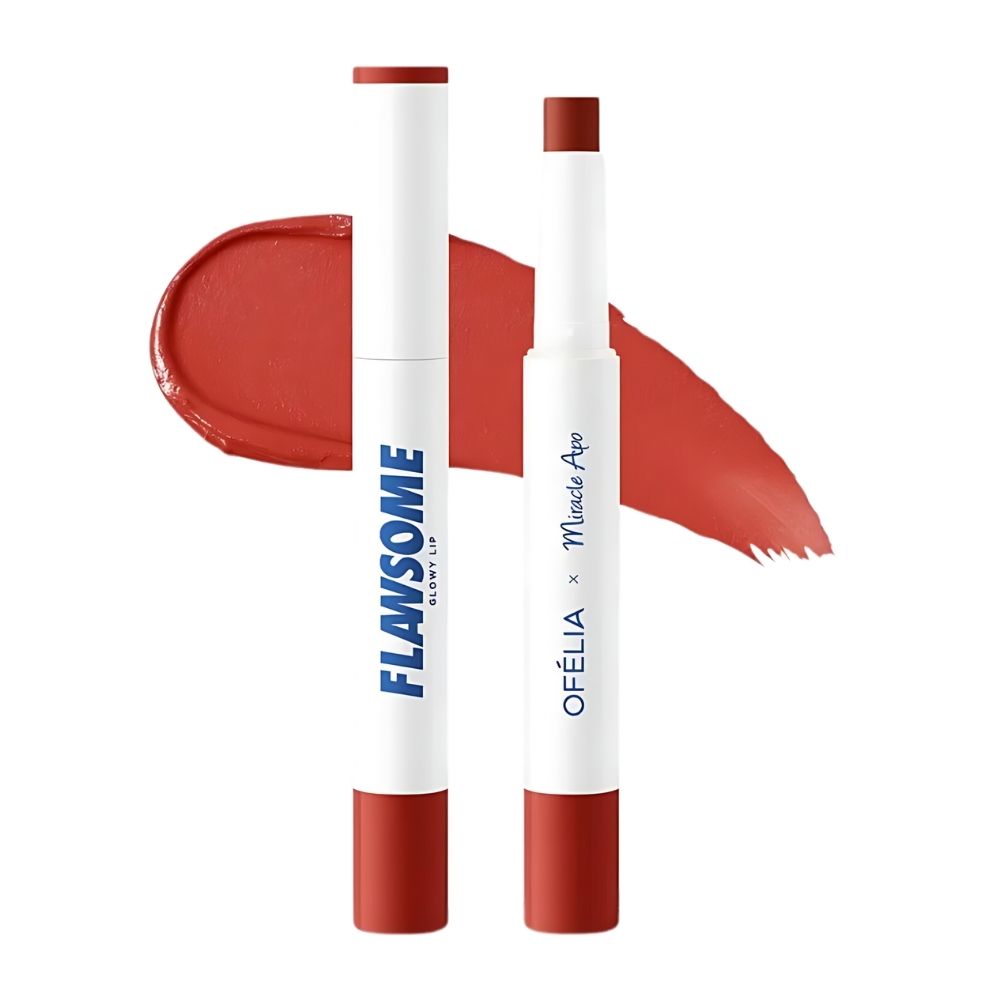 Son Ofélia x Miracle Apo Flawsome Glowy Lip Màu Đỏ Gạch Frenzy