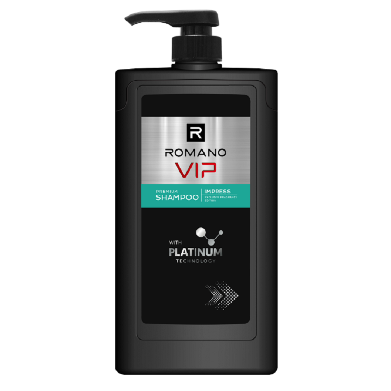 Dầu Gội Cho Nam Hương Nước Hoa Romano VIP Impress 650g