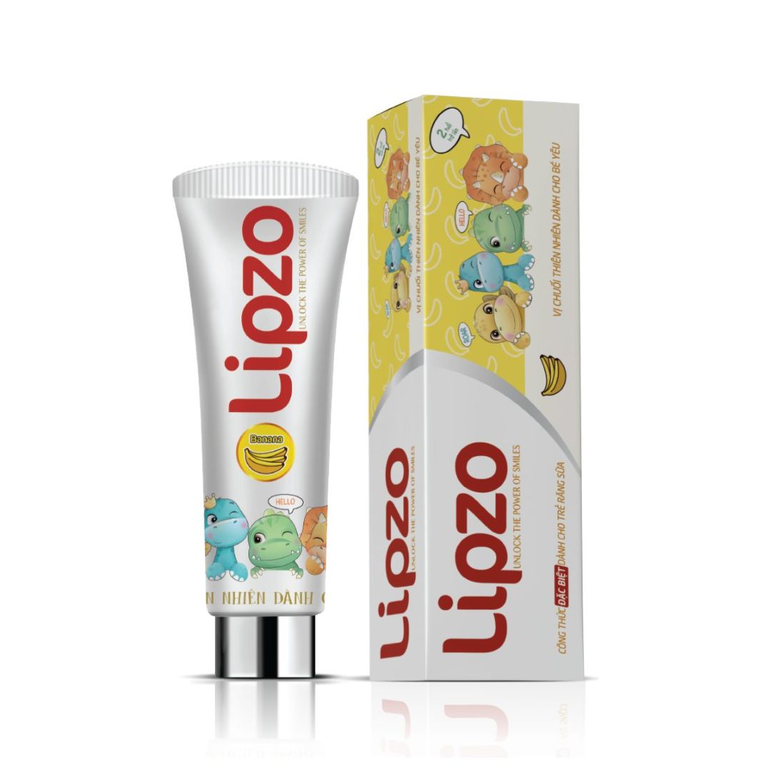 Kem Đánh Răng Trẻ Em Vị Chuối Lipzo 75g