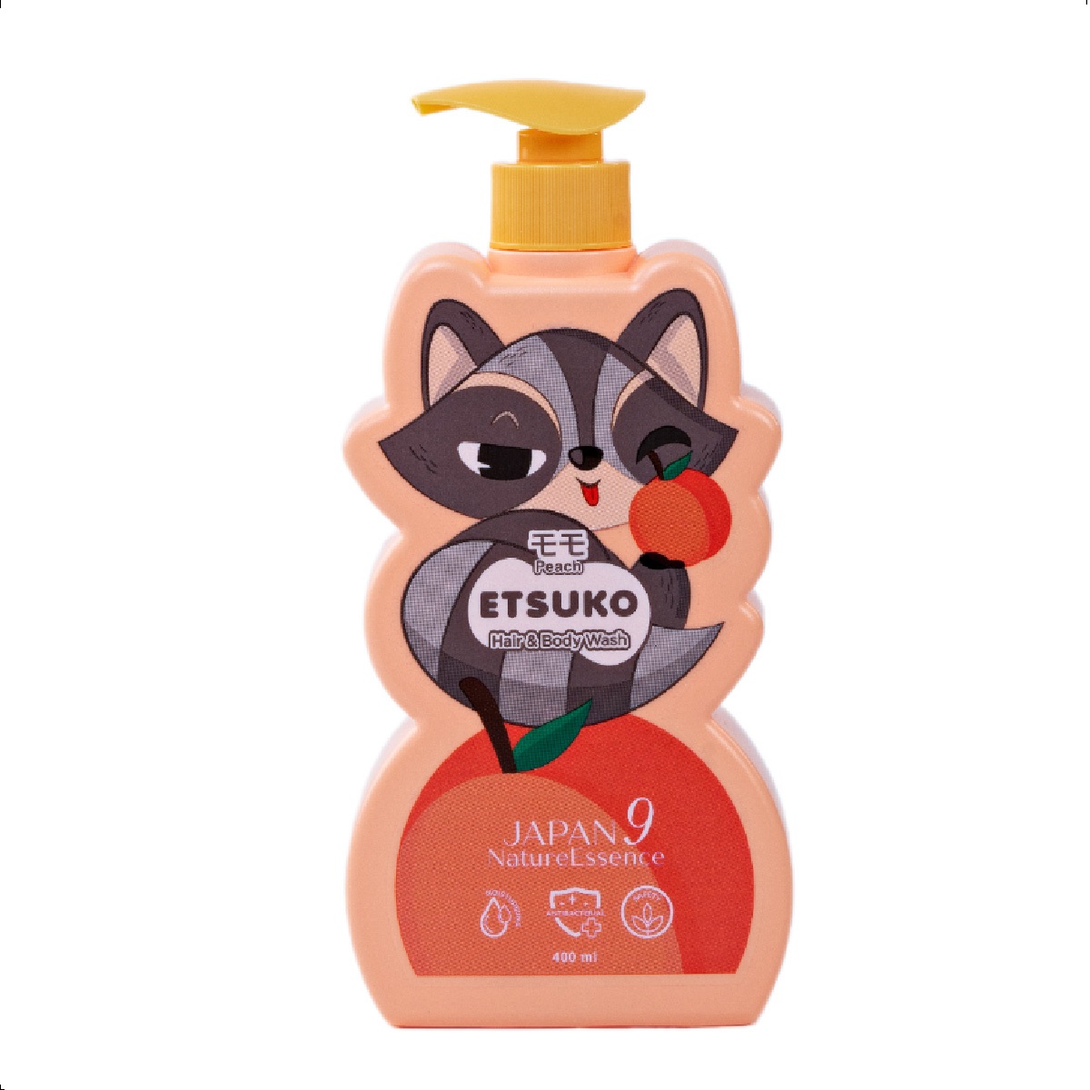 Sữa Tắm Gội Etsuko Dưỡng Ẩm Kháng Khuẩn Hương Momo Đào Nhật 400ml