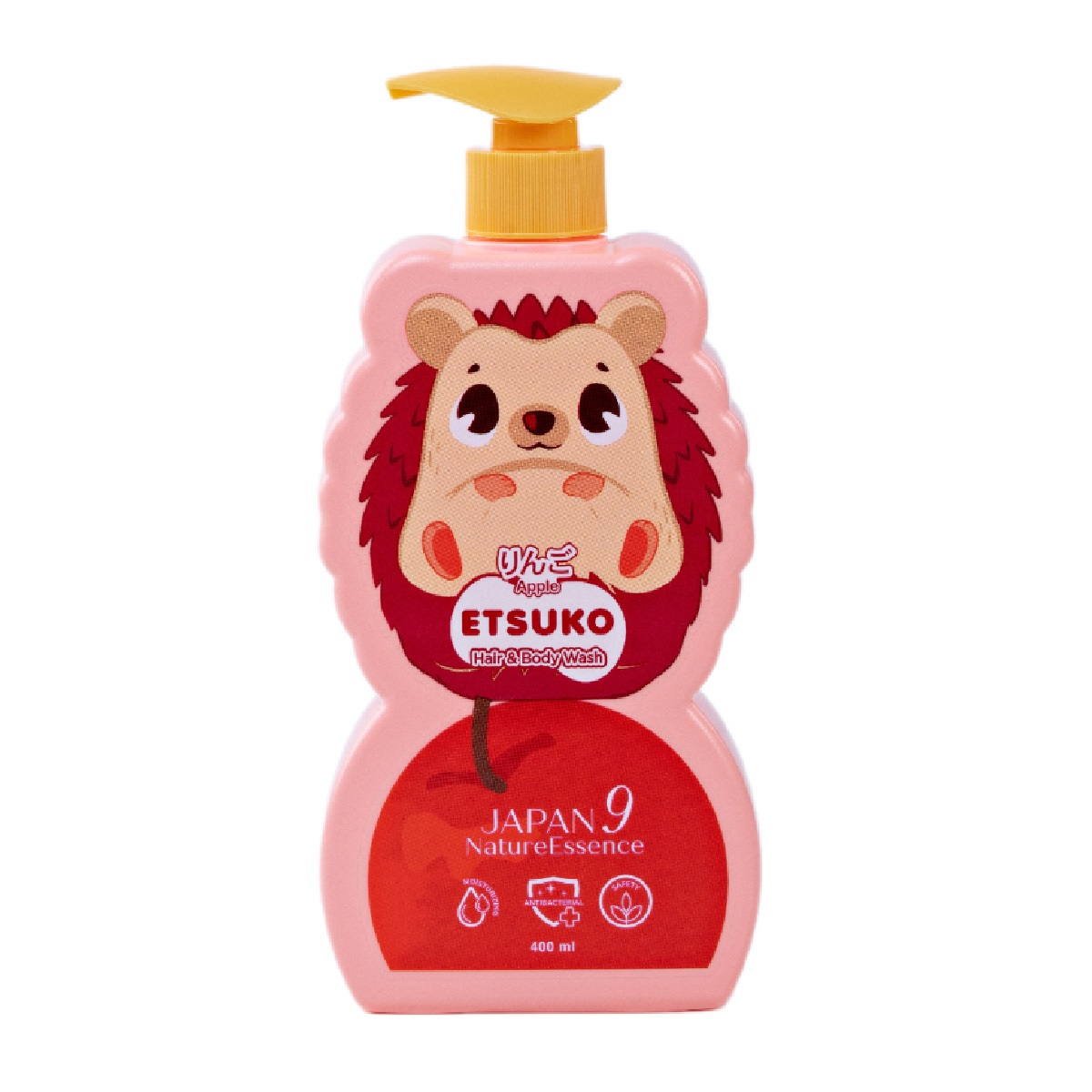 Sữa Tắm Gội Etsuko Dưỡng Ẩm Kháng Khuẩn Hương Táo Fuji Nhật 400ml