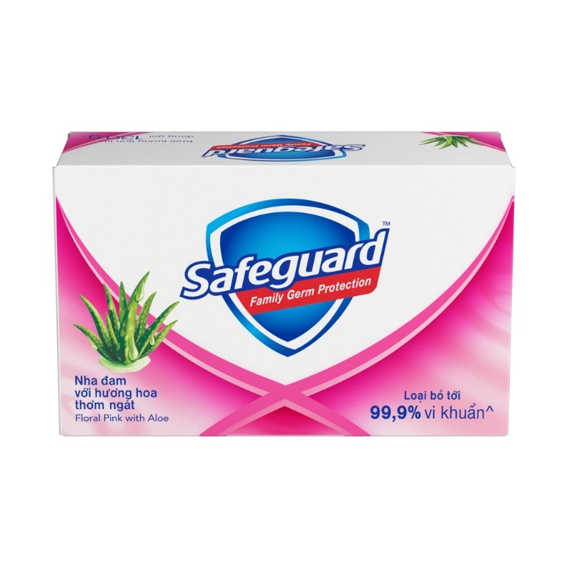 Xà Phòng Tắm Safeguard Diệt Khuẩn Hồng Với Nha Đam Và Hương Hoa 130g