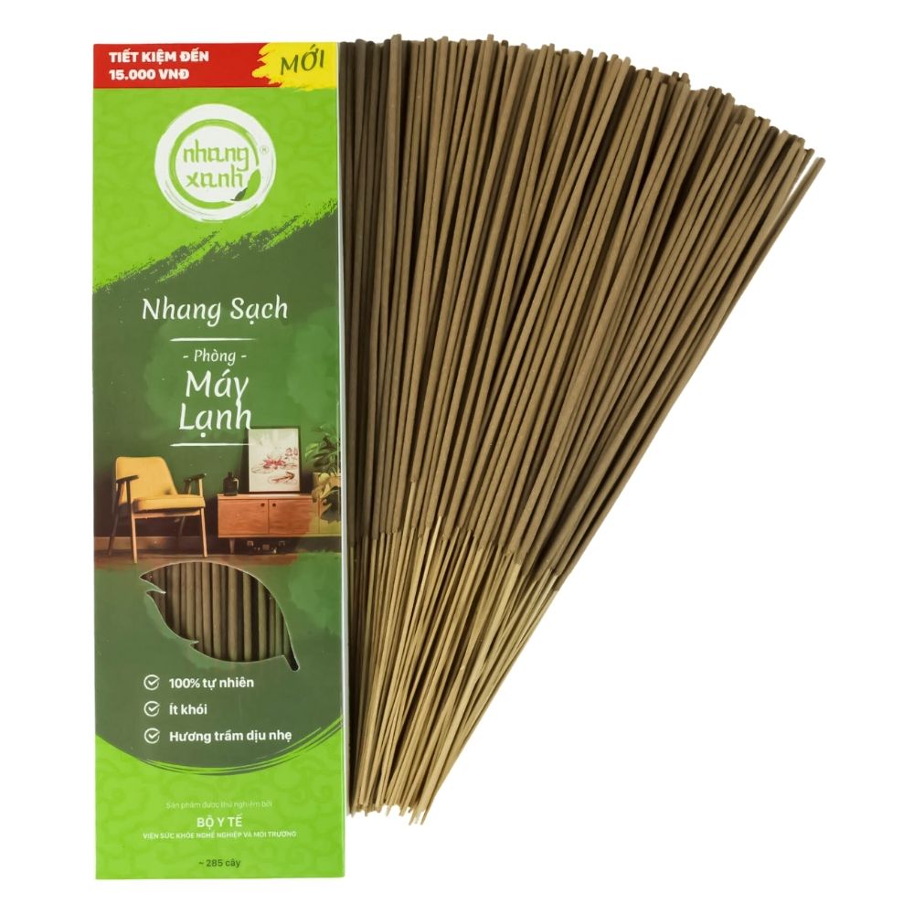 Nhang Trầm Hương Máy Lạnh Nhang Xanh Hộp 30cm 300g