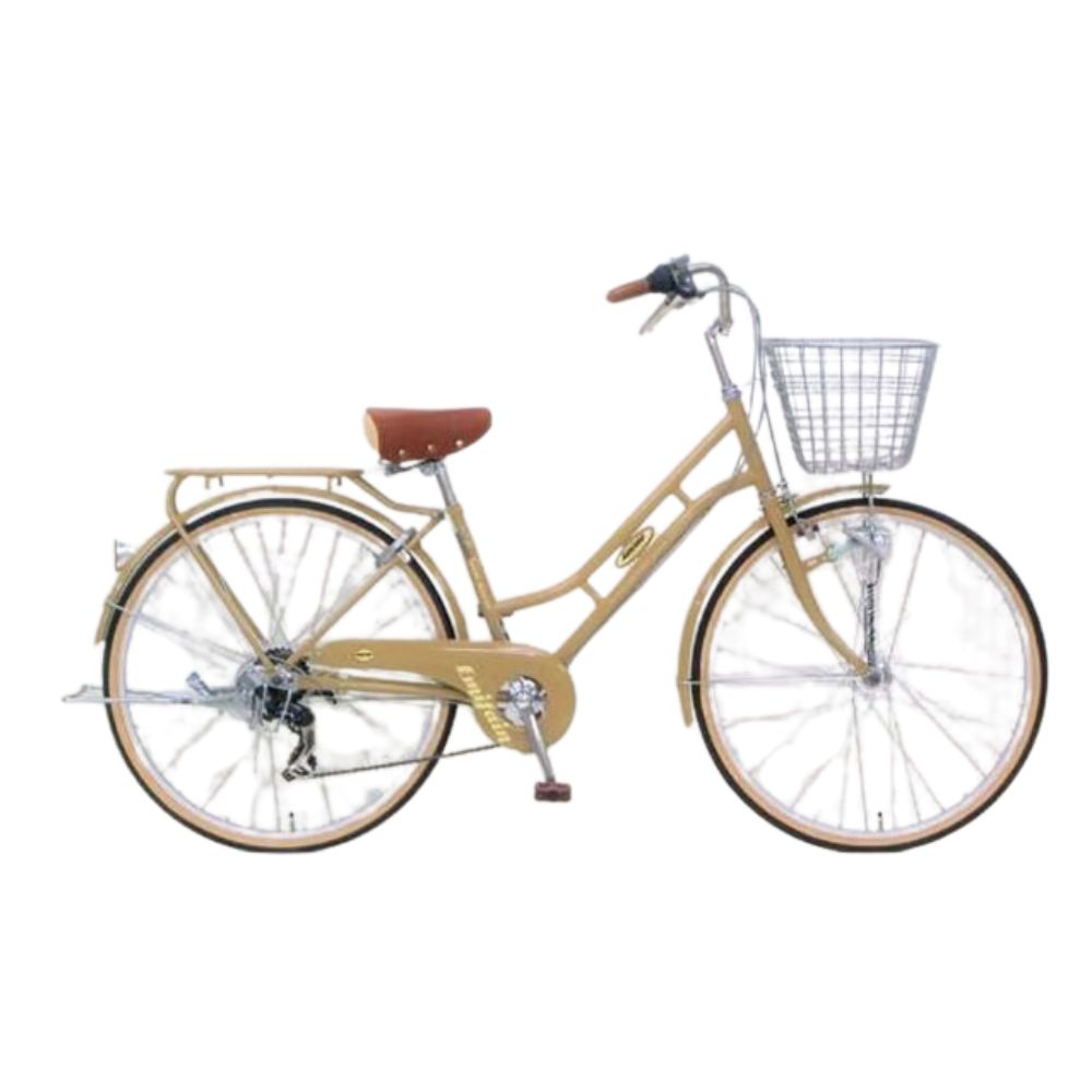 Xe Đạp Thời Trang Topvalu 26 Inch Saimoto Emifain Màu Kem