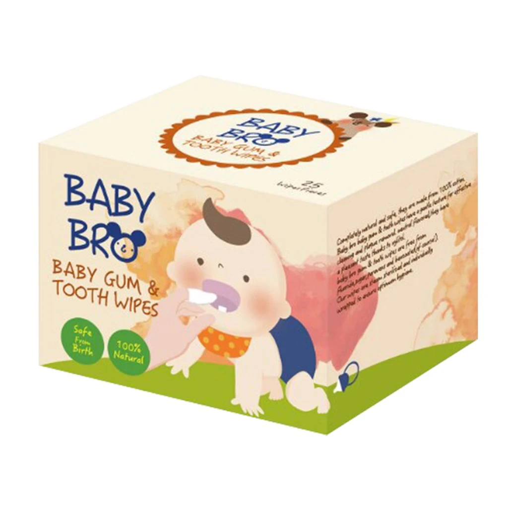 Gạc Vệ Sinh Răng Miệng Baby Bro Cho Bé Từ Sơ Sinh Hộp 25 Miếng