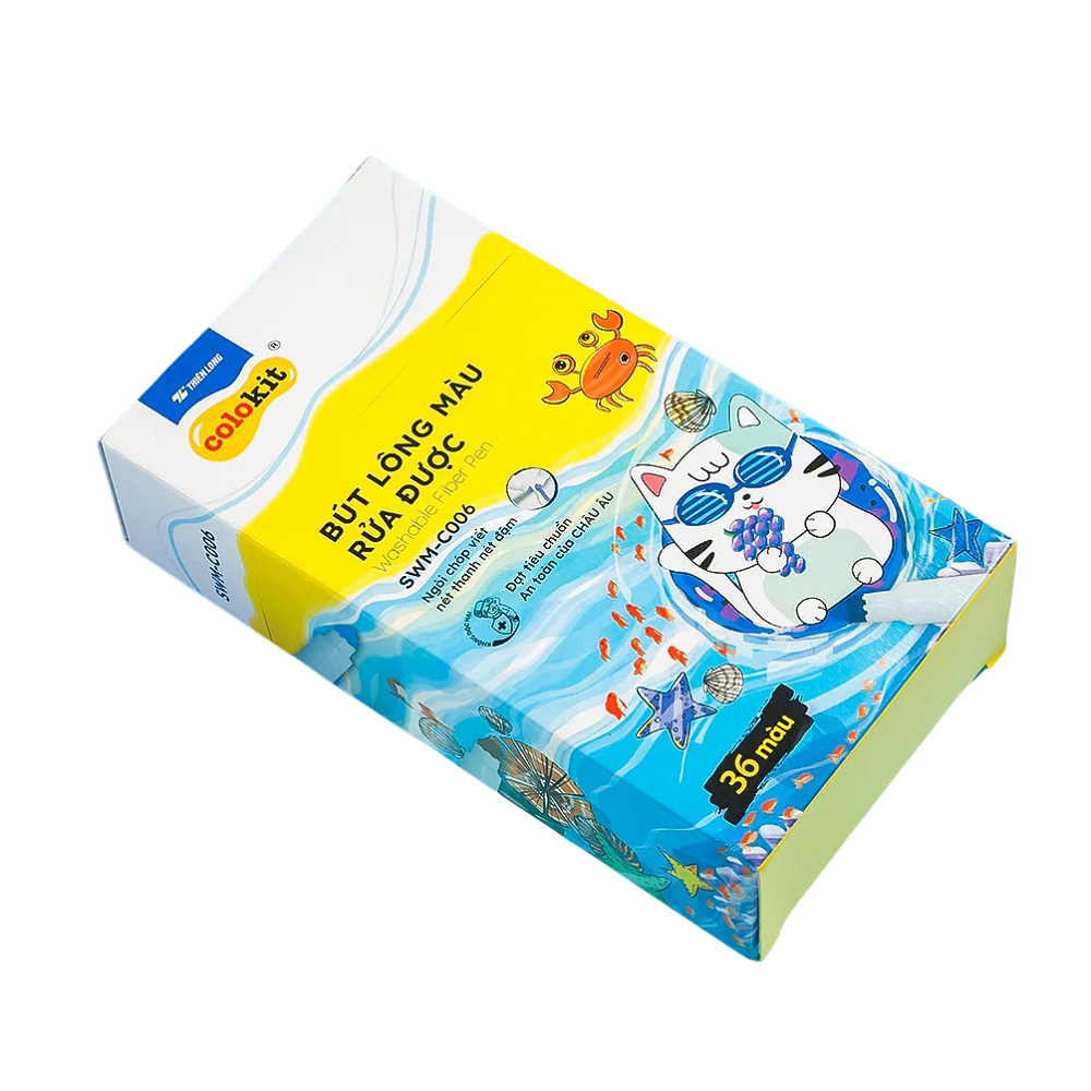 Bút Lông Màu Rửa Được Thiên Long Colokit SWM-C006 Hộp 36 Màu