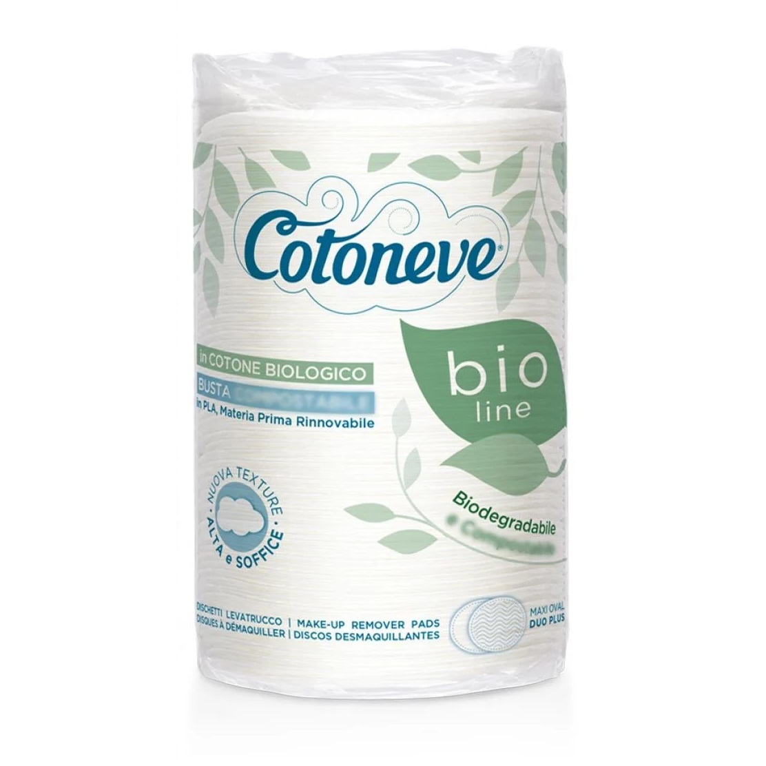 Bông Tẩy Trang Hữu Cơ Túi Sinh Học Tự Hủy Cotoneve Maxi Bio-Line 50 Miếng